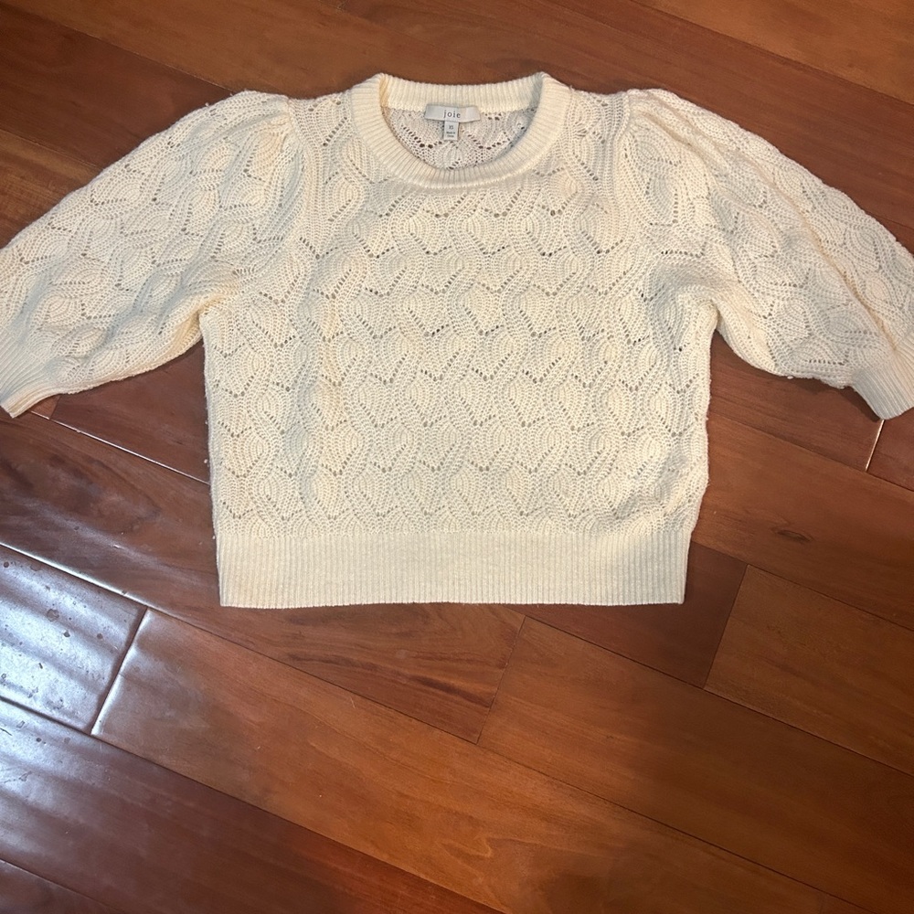 Joie Ivory Textured Knit Sweater - Gem